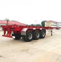China Q345B Main Beam 3 Axle Skeleton Semi Trailer for Port Transfer of 20-45 Feet Container for sale