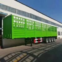 China 28t Heavy Duty Landing Gear 3 Axle WS Side Wall Fence Semi Trailer for Animal Transport for sale