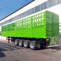 China 28t Heavy Duty Landing Gear 3 Axle WS Side Wall Fence Semi Trailer for Animal Transport for sale