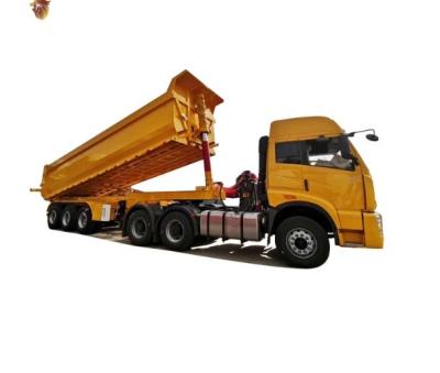 China End Tipping Semi Trailer for Rear Dump Style Tipper Truck Trailers 4 Axles Hydraulic for sale