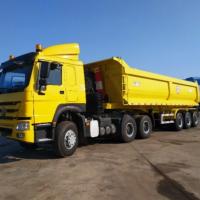 China End Tipping Semi Trailer for Rear Dump Style Tipper Truck Trailers 4 Axles Hydraulic for sale