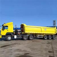 China End Tipping Semi Trailer for Rear Dump Style Tipper Truck Trailers 4 Axles Hydraulic for sale