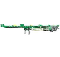 China Leaf Spring 28ton/pc Steel Skeleton Semi Trailers for Container Transport at Harbor for sale