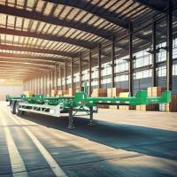 China Leaf Spring 28ton/pc Steel Skeleton Semi Trailers for Container Transport at Harbor for sale