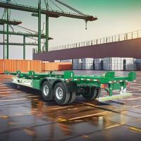 China Leaf Spring 28ton/pc Steel Skeleton Semi Trailers for Container Transport at Harbor for sale