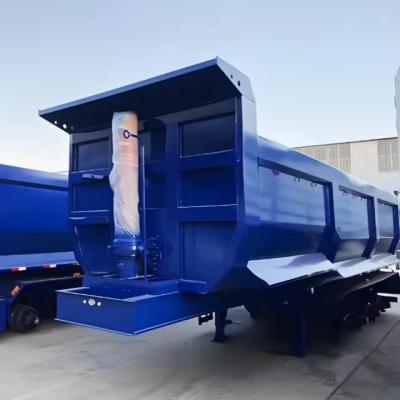 China Mechanical Suspension 40-100 ton Max Payload Dump Tipper Truck Trailer for Ore Transport for sale
