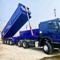 China Mechanical Suspension 40-100 ton Max Payload Dump Tipper Truck Trailer for Ore Transport for sale