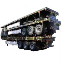 China 40ft Container 3 Axle Flatbed Trailer for Heavy Load and Long Distance Transport for sale