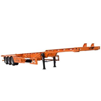 China Customer's Request 45ft Skeleton Semi Trailer for Container Shipping Truck Trailer for sale