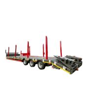 China 80ton 3axle Heavy Duty Gooseneck Hydraulic Ramp Low Loader/Lowbed/Lowboy Semi Trailer for sale