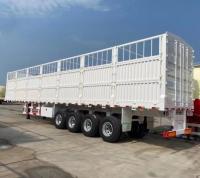 China Truck Trailer High Fence Livestock Animal Cattle Stock Cargo Semi-Trailer with 3/4 Axle for sale