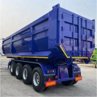 China Semi-Trailer 50-80 Tons Hydraulic 3 Axle 4 Axles 5 Axles Tilting Tipping Tipper Rear Dump Truck Trailer for sale