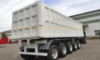 China Semi-Trailer 50-80 Tons Hydraulic 3 Axle 4 Axles 5 Axles Tilting Tipping Tipper Rear Dump Truck Trailer for sale