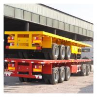 China Max Payload 20T-80T 40 Ft 2 3 Axles Flatbed Semi-Trailer for Long-Distance Transport for sale
