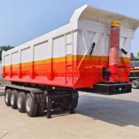 China 3 4 Axles Sand Stone Transport Hydraulic Rock Mining Tipper Rear Dump Semi Trailer For Construction for sale