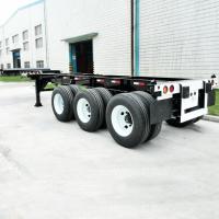 China 3 Axles FUWA Skeleton Truck Trailers Direct 40 Feet Skeleton Container Semi Trailer for sale