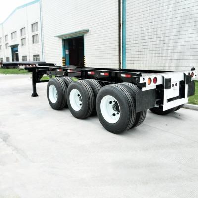 China 3 Axles FUWA Skeleton Truck Trailers Direct 40 Feet Skeleton Container Semi Trailer for sale