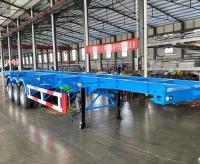 China 3 Axles FUWA Skeleton Truck Trailers Direct 40 Feet Skeleton Container Semi Trailer for sale