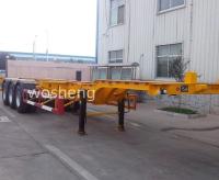 China 3 Axles FUWA Skeleton Truck Trailers Direct 40 Feet Skeleton Container Semi Trailer for sale
