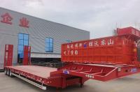 China High Capacity 60-120ton Gooseneck Low Bed Semi Trailer with Good and 3-5 Axle Capacity for sale
