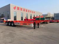 China 3 Axles FUWA Skeleton Truck Trailers Direct 40 Feet Skeleton Container Semi Trailer for sale