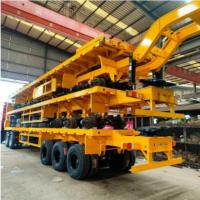 China 12400*2610*1550mm Own Flatbed Semi Trailers for 40 45FT Transport of Heavy Machinery for sale