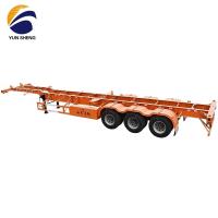 China 12400x2500x1550mm 2 3 4 Axles Skeleton Semi Trailer for Container Transport 40ft Container for sale