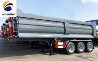 China Customer's Request 3/4 Axles Hydraulic Rear Dump Semi Trailer for Sand Stone Transport for sale