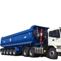 China WOSHENG 3 Axles 4 Axles Heavy Duty Hydraulic Rear Dumping Trailers Dump Tipper Semi Trailer for sale