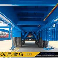 China 12R22.5 Tire Flatbed Semi Trailer for Africa Tare Weight 20T-80T Container Transport for sale