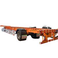 China 28ton/pc Leaf Spring Expandable Skeleton Semi Trailer for Flexible Container Transport for sale