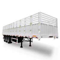 China Q345B/T700 Main Beam 4 Axle Side Fence Semi Trailer for Bulk and Animal Transport for sale