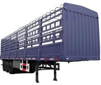 China 12400X2500X3650mm 3-Axle Livestock Transport Trailer with Fence and 13/16 Ton Axle for sale