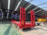 China 40-100TON Tare Weight Low Loader Trailer for Safe Transportation of Heavy Equipment for sale