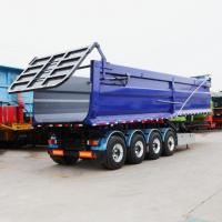 China Function Cargo Transport Semi-Trailer U-type End Tipper Hydraulic Rear Dump Trailer for sale
