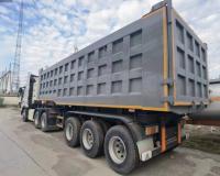 China Function Cargo Transport Semi-Trailer U-type End Tipper Hydraulic Rear Dump Trailer for sale