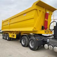 China WOSHENG 40 Cubic Heavy Duty Tipper Hydraulic Rear Dump Tipping Trailer 3 Axle 4 Axle for sale