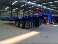 China Cargo Flat Truck Trailer 3 Axle 60ton Semi Trailer with Max Loading Capacity kg 60000 for sale
