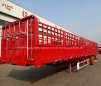 China Max Payload 30000 kg Animal Square Transport Fence Semi Trailer For Vegetable Haulage for sale