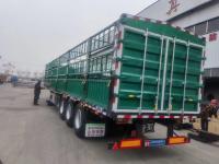 China 3 Axles Grid Trailer for Vegetable Bulk Cargo Transport Animal Carrier Semi-Trailer for sale