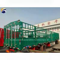 China 3 Axles Grid Trailer for Vegetable Bulk Cargo Transport Animal Carrier Semi-Trailer for sale