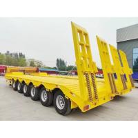 China Low Loader Semi Trailer for Heavy Duty Equipment 2/3/4 Axles and Dual Line Braking for sale