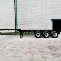 China 3 Axles FUWA Skeleton Semi Trailer for 50 Ton Max Payload Container Chassis Semi-Trailer for sale
