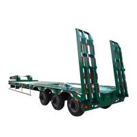 China Special lowboy lowbed semi trailer 80 tons payload Steel King pin 2