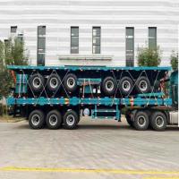 China 12400*2610*1550mm Truck Trailer Flatbed Semi Trailer for 40FT Container Transport for sale