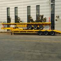 China 12400*2610*1550mm Truck Trailer Flatbed Semi Trailer for 40FT Container Transport for sale