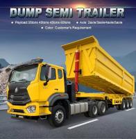China 40 Cubic U Shape Hydraulic Tipper Rear Dump Semi Trailers for Truck Transportation for sale