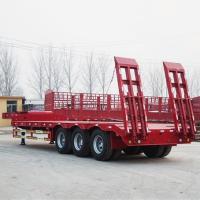 China 120T Capacity Low Bed Truck Semi Trailer Suspension Air or Mechanical with Guarantee for sale