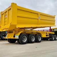 China 40 Cubic U Shape End Unload Rear Dump Truck Semi Trailer with Mechanical 930*250*345M for sale