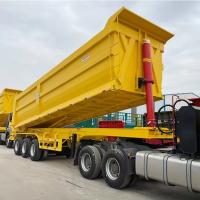 China 40 Cubic U Shape End Unload Rear Dump Truck Semi Trailer with Mechanical 930*250*345M for sale